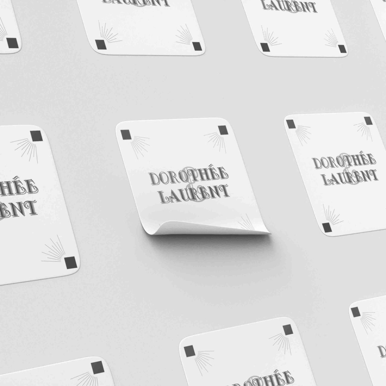 Stickers carrés " Gatsby Années Folles