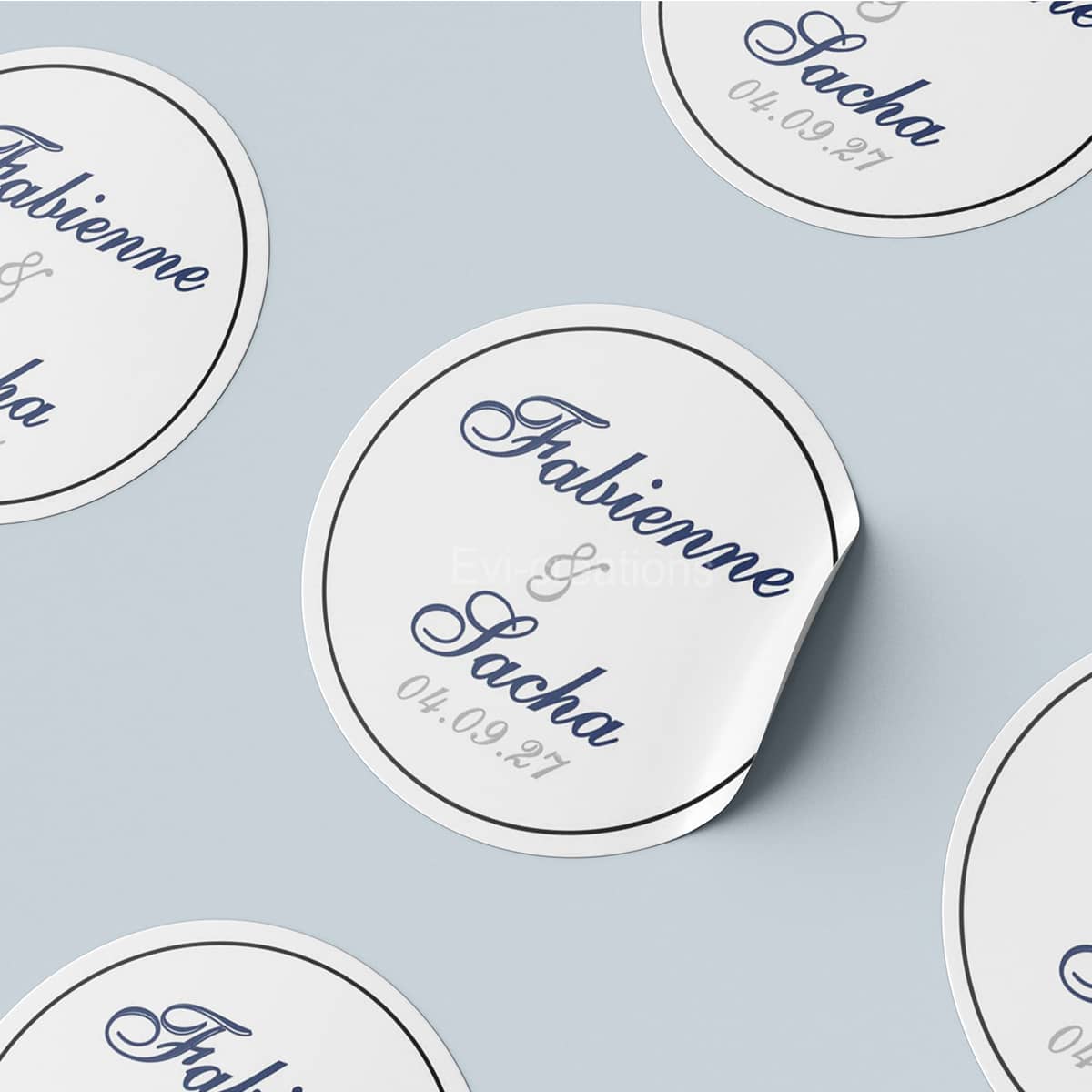 Stickers rond élégant